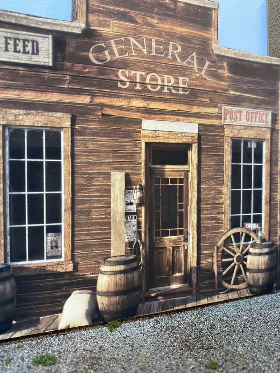 Old West Building Fronts Bank And Jail Building Facade