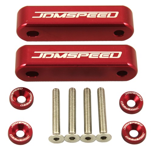 JDM Hood Spacer Risers Set Red For 88-00 90-01 Acura Honda Integra CRX ...