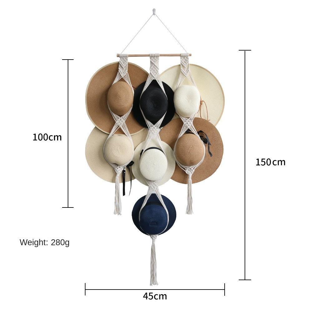 Hanging Hat Organizer Rack Boho Hat Hangers Clothes Storage Gadgets | eBay