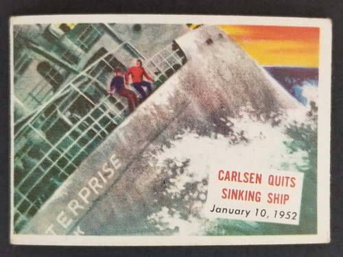 Carlsen Quits Sinking Ship 1954 Scoop Topps Card #126 (VG Soft Corners ...