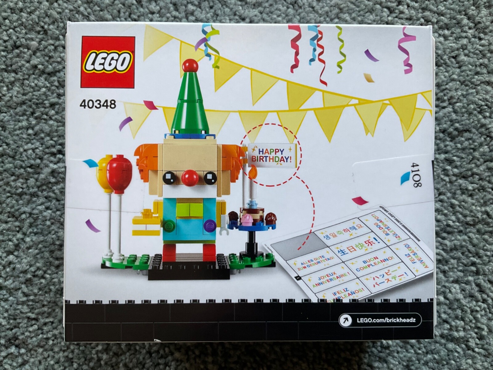 Lego BrickHeadz 40348: Birthday Clown - New & Sealed | eBay
