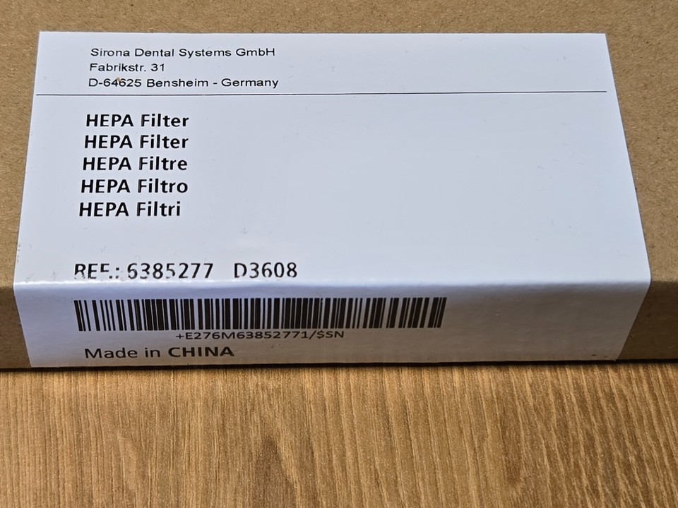 Sirona CEREC Milling Units - HEPA Filter BRAND NEW in BOX - REF 63 85 ...