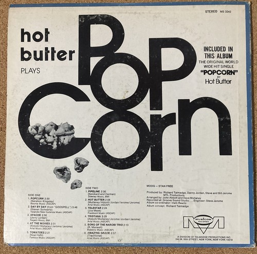 Popcorn With Hot Butter Moog Synth Pop Pipeline 1972 Musicor Vinyl LP ...