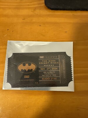 KITH X BATMAN Begins Collectors AMC Ticket Stub the dark knight rises ...