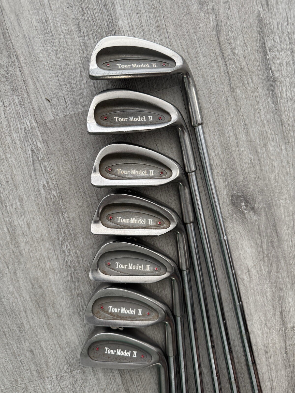 Tour Model II Red Dot RH Iron Set 3,4,5,6,7,8,9 Steel Shaft Golf Club ...