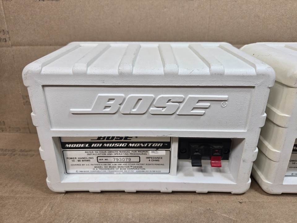 Bose Model 101 Music Monitor Pair Indoor/Outdoor White Speakers ...