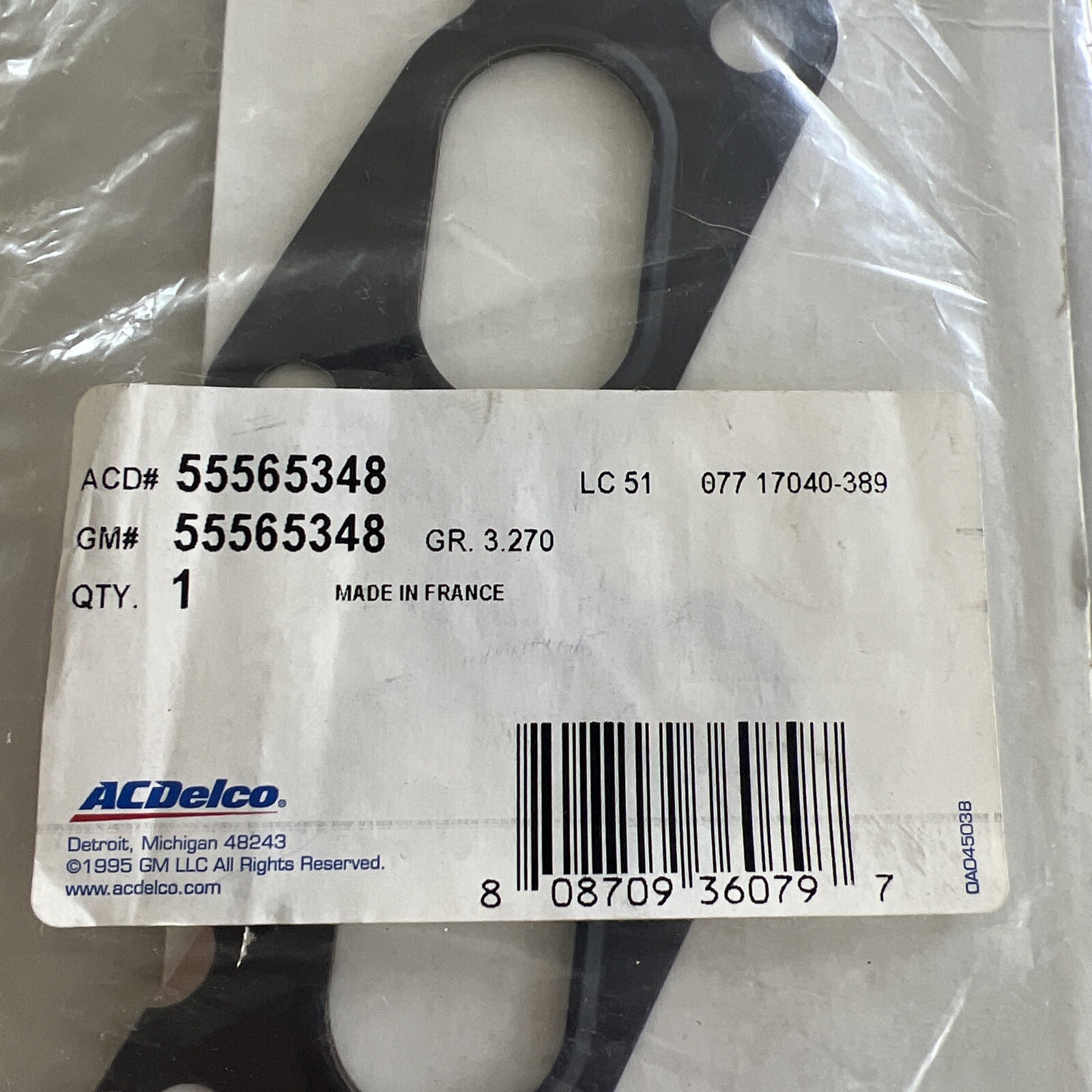 Genuine GMC Sl-N-Gasket (03270-Bc) ( 55565348 OEM for sale online | eBay