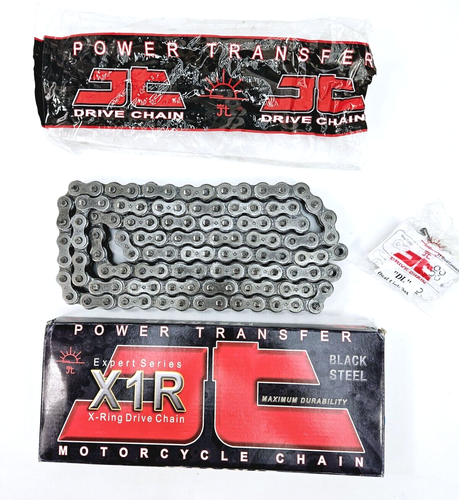 JT 520 X1R Heavy-Duty X-Ring Chain 114 Links BLACK STEEL with ...