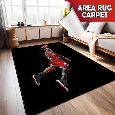 Michael Jordan, Air Jordan Rug, NBA Sportman Rug, Basketball Rug ...
