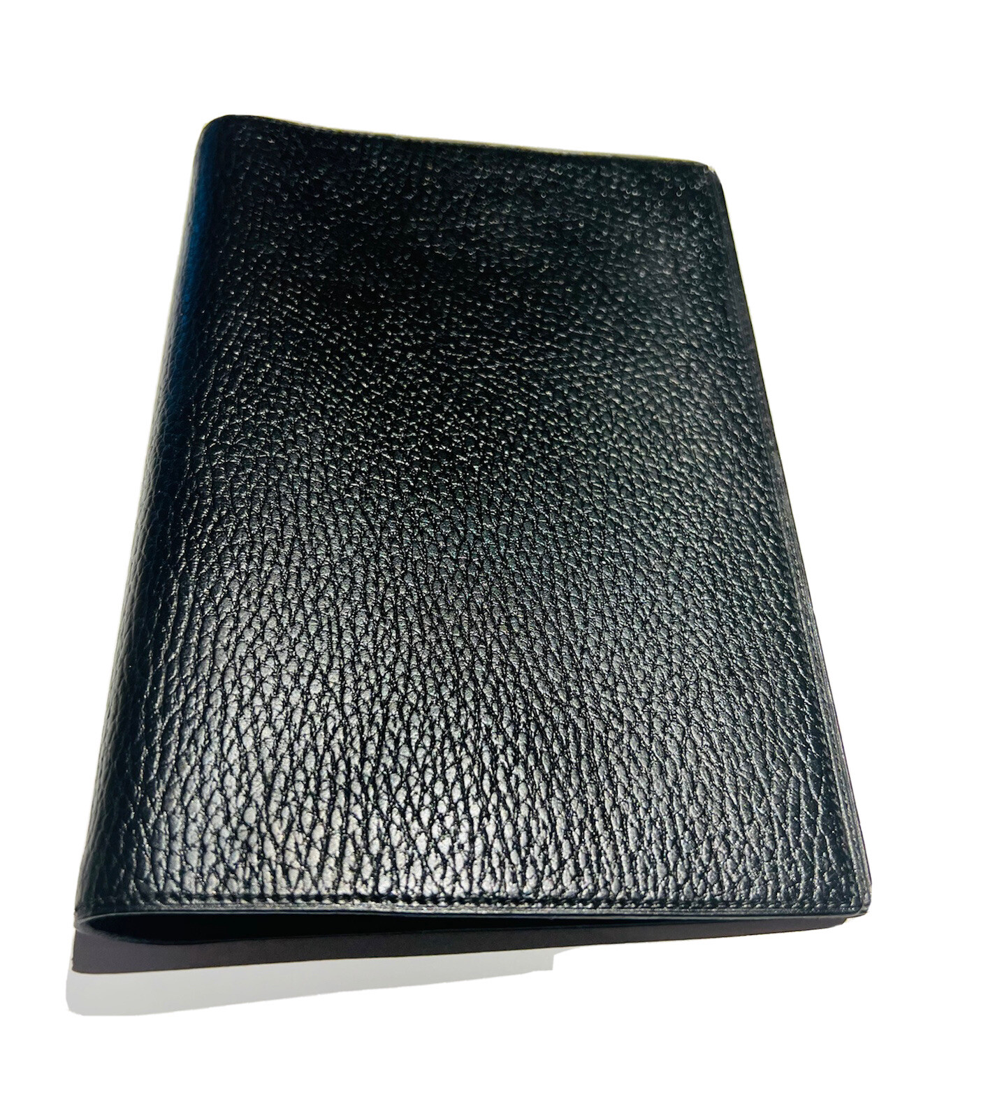 HERMES Paris 1990 Black Leather Agenda Cover - Gem