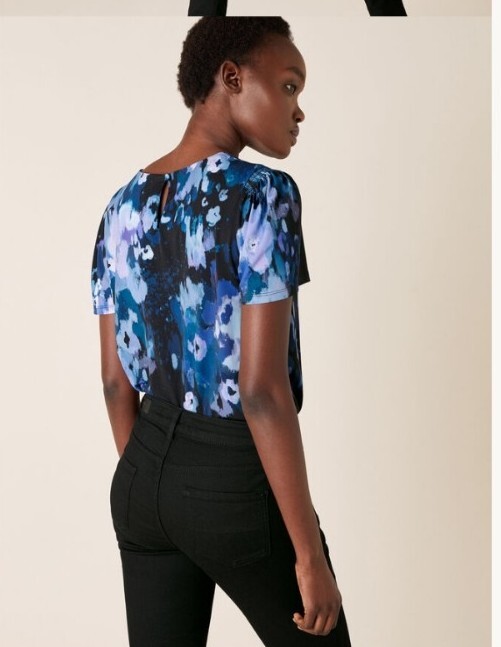 QVC Monsoon Mason Smart Top Colour Blue Multi Size Small BNWT | eBay UK