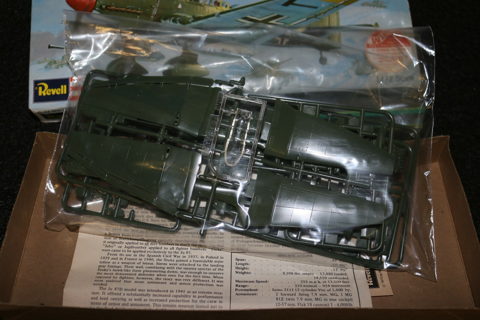 Revell Junkers JU 87 Tank Buster G-2 D-5 1/72 Scale Airplane Model Kit ...