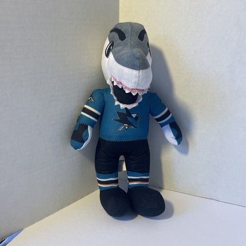 SJ Sharkie San Jose Sharks mascot stuffed plush 10" tall Rally Men FREE ...