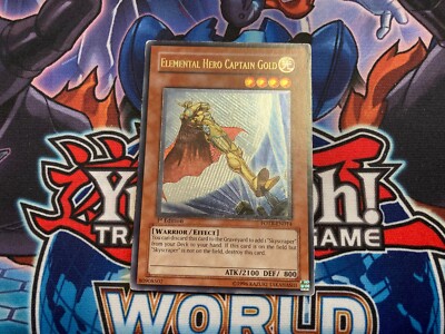 Elemental Hero Captain Gold FOTB-EN014 1st Ultimate Rare MP Yugioh Card ...