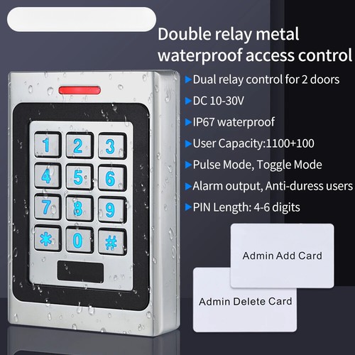 Access Control Double-Door Keypad 2Relays Control Alarm Output Anti-Duress Users | eBay