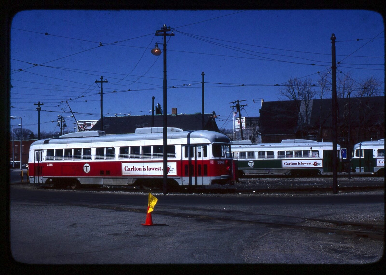 Trolley Slide - Boston MBTA T #3346 PCC Streetcar 1979 Mattapan Station ...