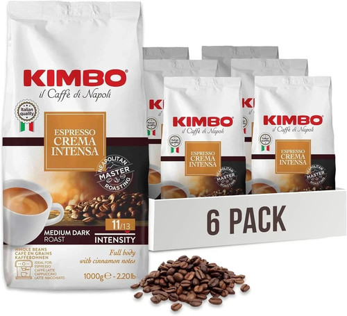 Kimbo Coffee, Espresso Crema Intensa, Italian Medium Dark Roast, 11/13 ...