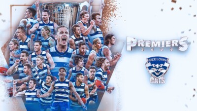 GEELONG CATS PREMIERS AFL FOOTBALL TEAM POSTER,BIG 420mm,BARGAIN,GR8 ...