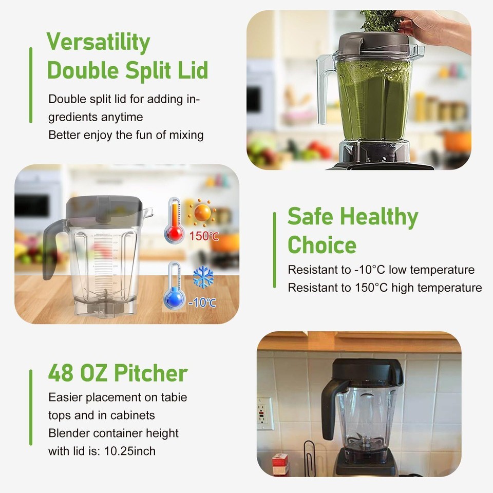 Replacement Pitcher for Vitamix Low Profile 64 Oz Container, Vitamix 2l ...