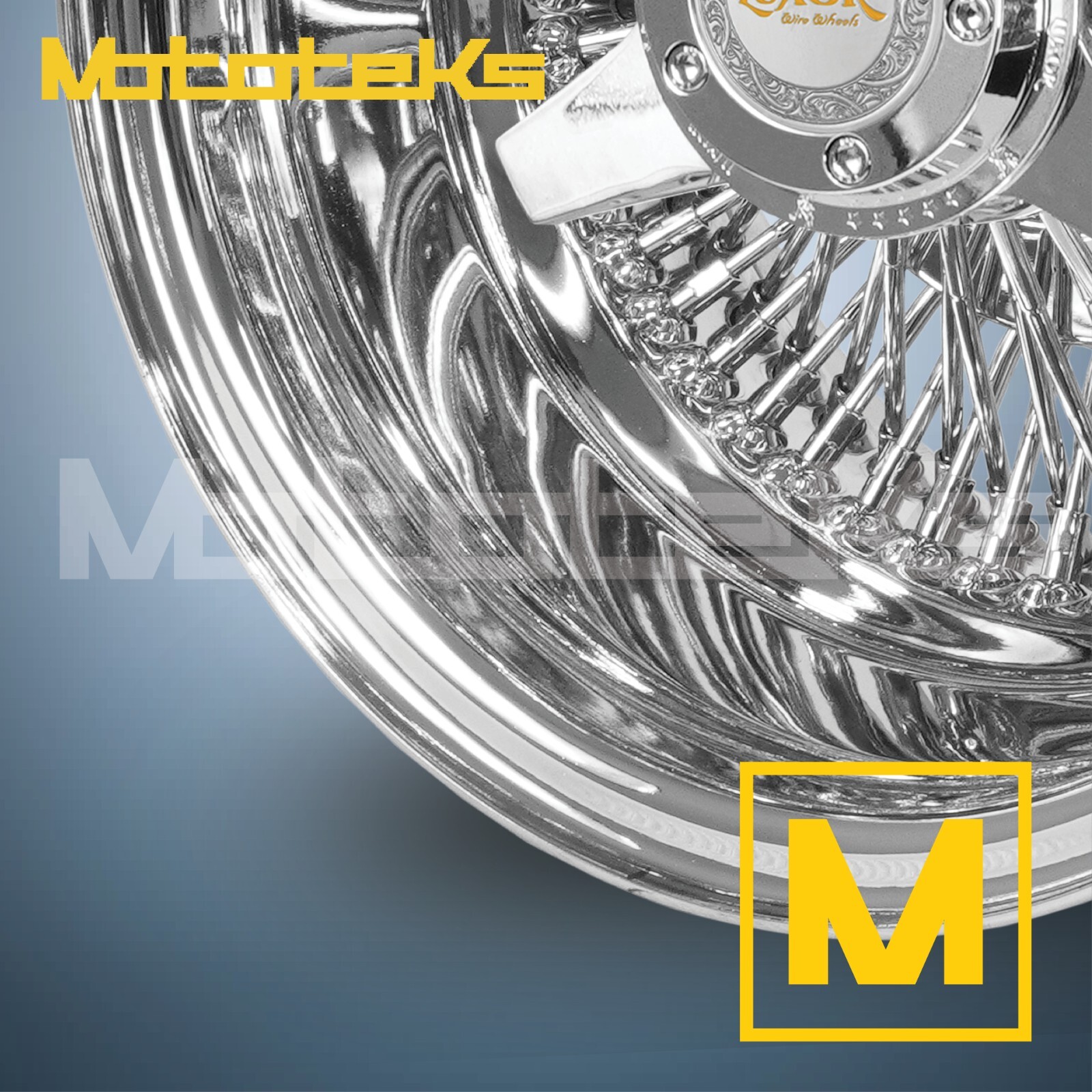 15X10 LUXOR WIRE WHEELS 100 STRAIGHT REV CHROME RIMS ADAPTER KNOCK OFF ...