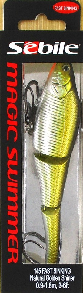 (4) Sebile Magic Swimmer 145 Fast Sink 5 3/4 Swimbait 1 5/8 Oz Nat ...