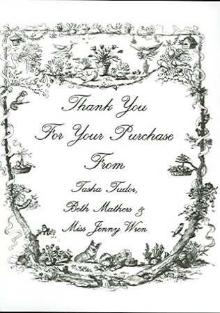 THANK YOU FOR YOUR PURCHASE FROM TASHA TUDOR BETH MATHERS & MISS JENNY ...