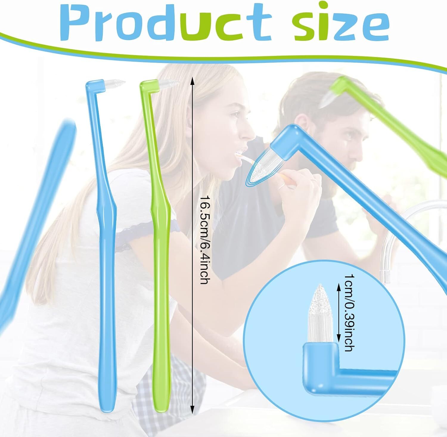 Compact Single Tufted Toothbrush implants dentures braces gums ...