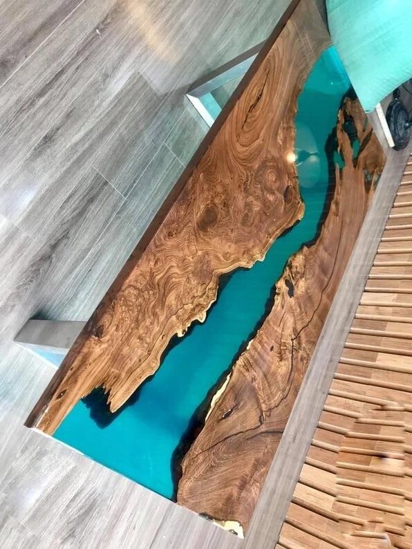 epoxy resin table, Resin table top,River epoxy resin table, Epoxy Resin ...