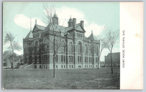Antique Postcard~ Court House~ Ottawa, Kansas | eBay