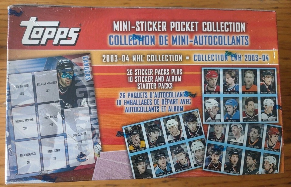 BRAND NEW 2003-2004 TOPPS NHL MINI STICKER POCKET COLLECTION BOX | eBay