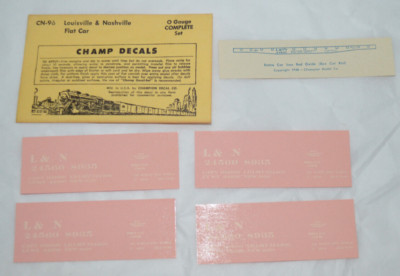 O Scale Champ Decals CN-96 Louisville & Nashville Flat Car | eBay