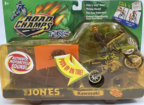 2000 Road Champs MXS Mike Jones FREESTYLE Moto Rider Sealed Figure Mint ...