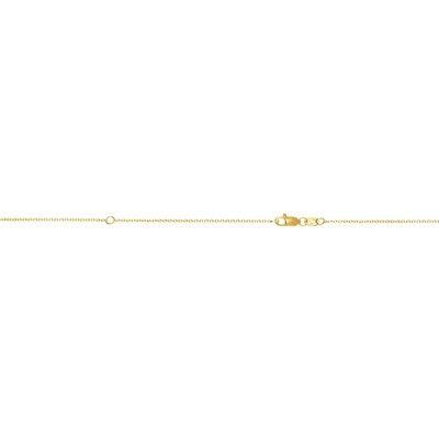 10K Gold 0.87mm Extendable Diamond-Cut Cable Chain Necklace 18" Jump ...