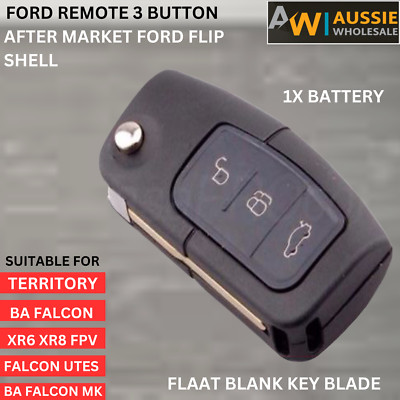 Kasa Ford Remote Territory 3 Button Flip Key Falcon Mondeo Ba Falcon ...