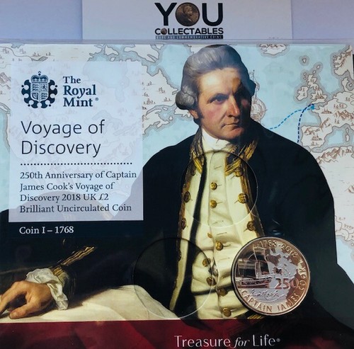 Captain James Cook full set of 3 £2 coins - 2018-2019-2020 Sealed BU ...