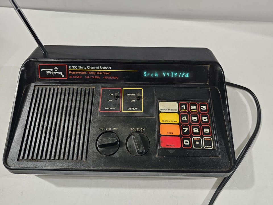 Vintage Regency D300 30 Channel Scanner Radio Programmable Powers On | eBay