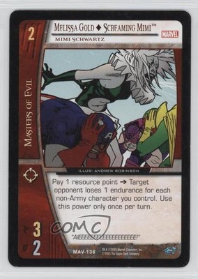 2005 VS System Marvel Avengers Melissa Gold - Screaming Mimi #MAV-136 ...