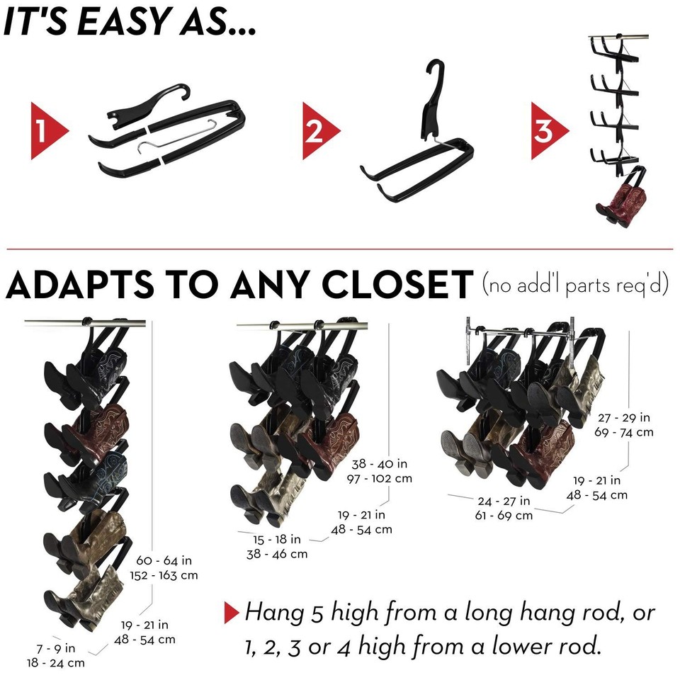 Boot Rack – As Seen On Rachael Ray – Clean Up Your Closet Floor with ...