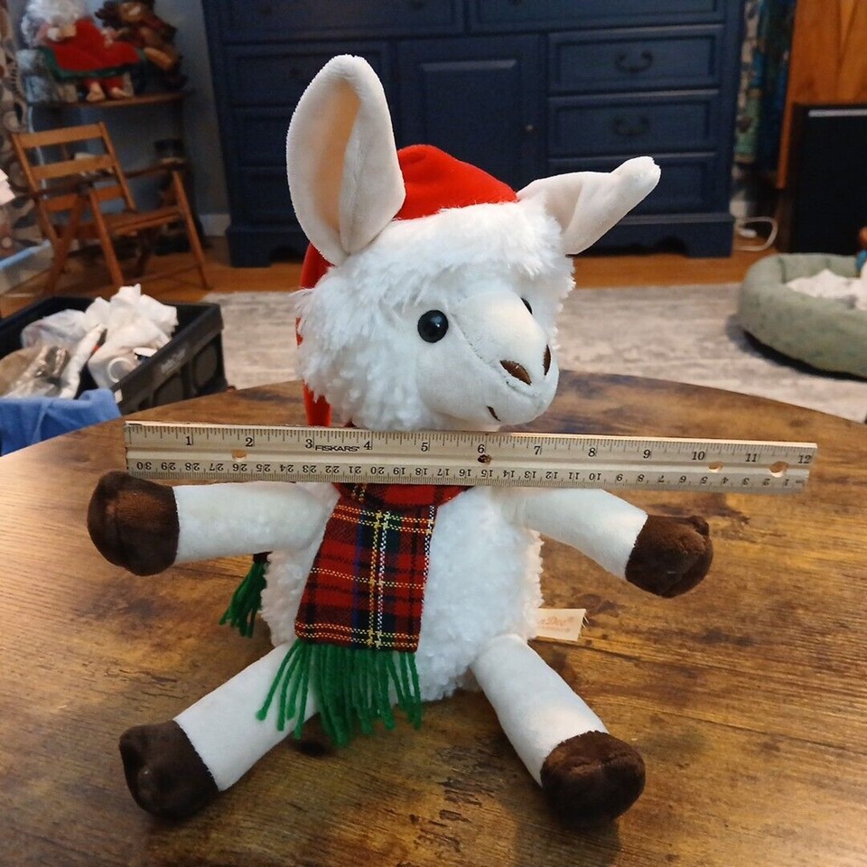 Dan Dee Christmas Singing Dancing Animated Sitting Llama Stuffed Plush ...