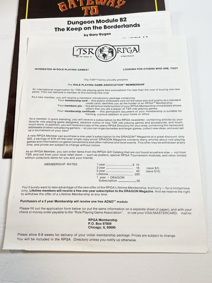 Dungeons & Dragons Fantasy Adventure Game Basic Boxset w/dice TSR ...