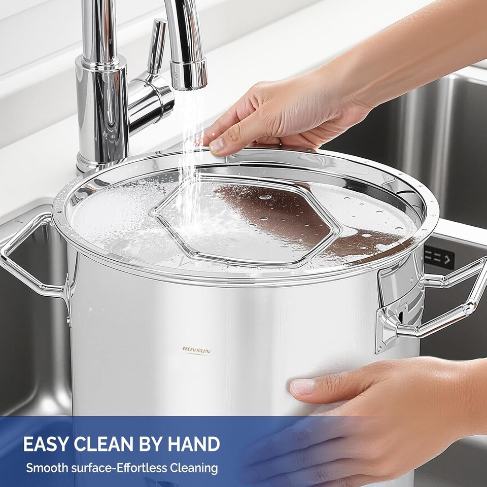 24QT Stainless Steel Tamale Steamer Pot, Steam Pots with Water Fill ...