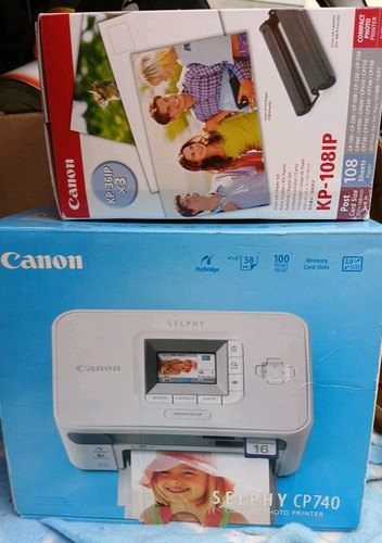 Canon Selphy CP740 Compact Digital Photo Printer NEW Open Box & New ...