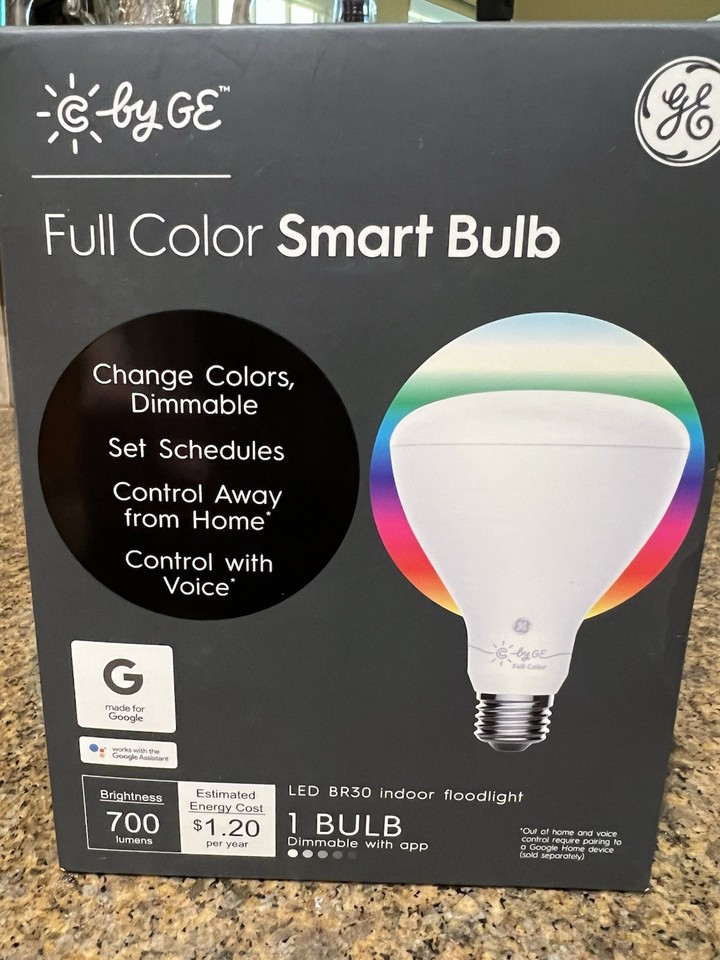 GE full color, smart bulb dimmable, voice control Programmable, Indoor ...