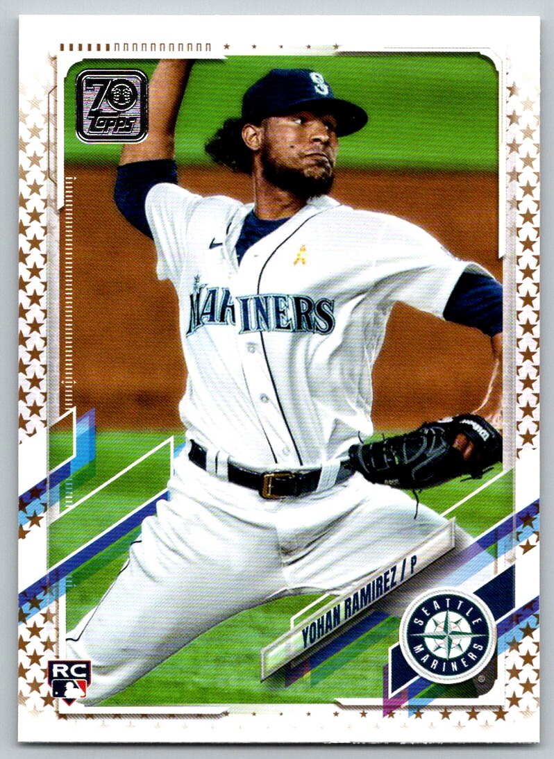 2021 SERIES 2 GOLD STAR PARALLEL YOHAN RAMIREZ RC SEATTLE MARINERS #519 ...