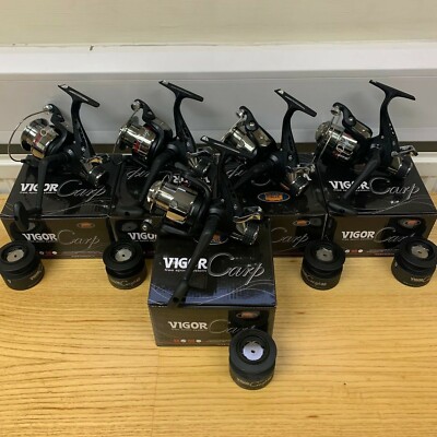 5 x Lineaeffe Vigor 40 Carp Fishing FREE RUNNER Reel With Spare Spool ...