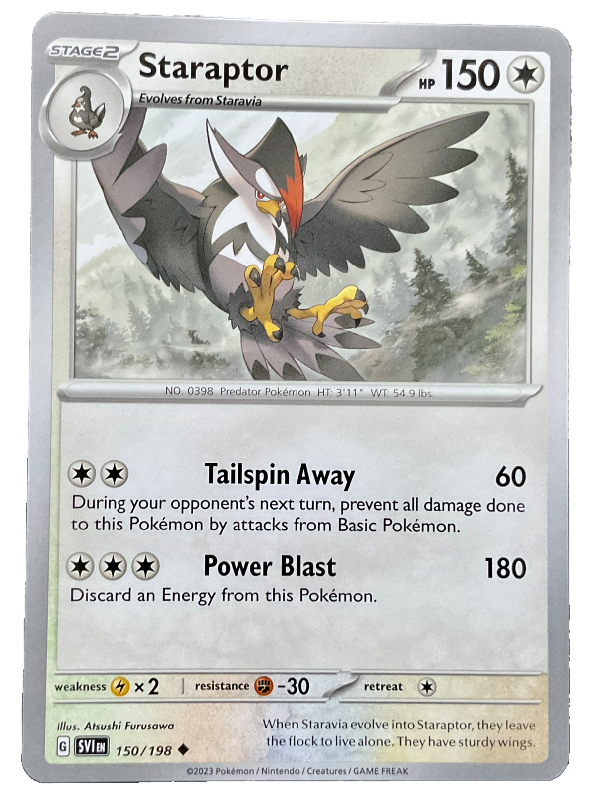 Pokémon TCG Staraptor Scarlet & Violet Base Set 150/198 Regular ...