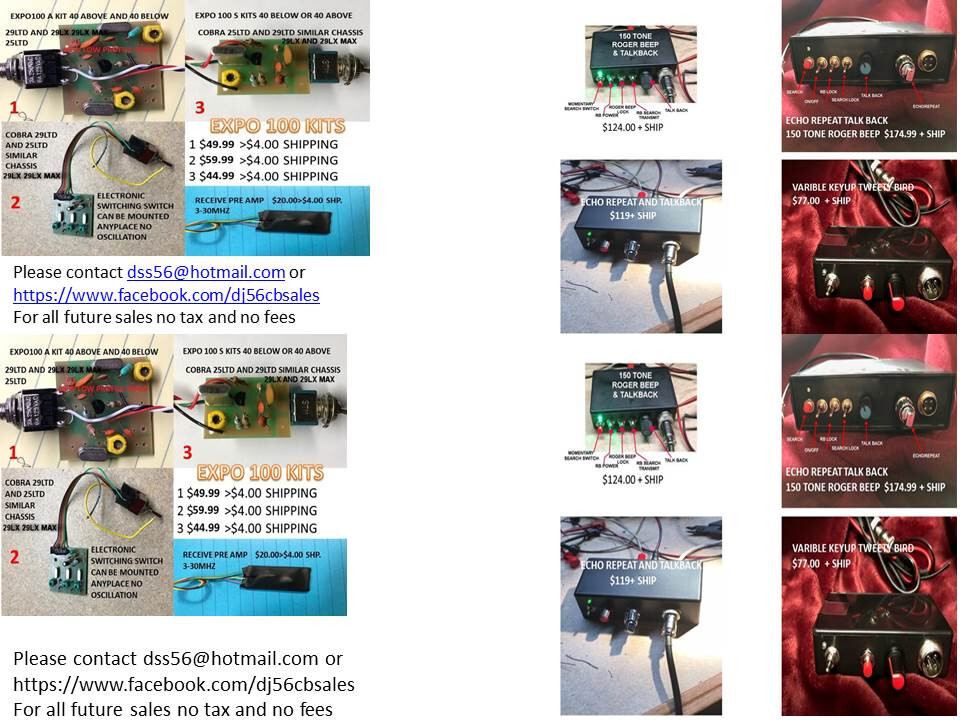 EXPO EXPANDER 100 A KIT FOR COBRA 29LTD 29LX 29LX MAX RADIOS ADD 80 ...