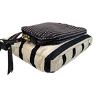 :Sturdy Urban FOSSIL Heavy Cloth Black/Cream Striped Crossbody Bag | eBay
