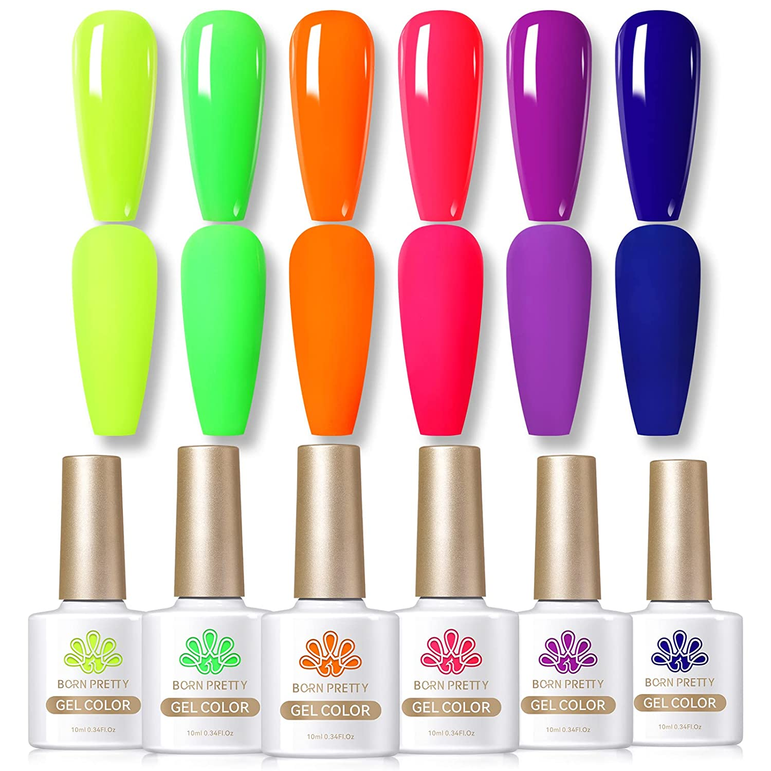 Gel Nail Polish Neon Gel Nail Polish Set Fluorescent Gel Polish ...