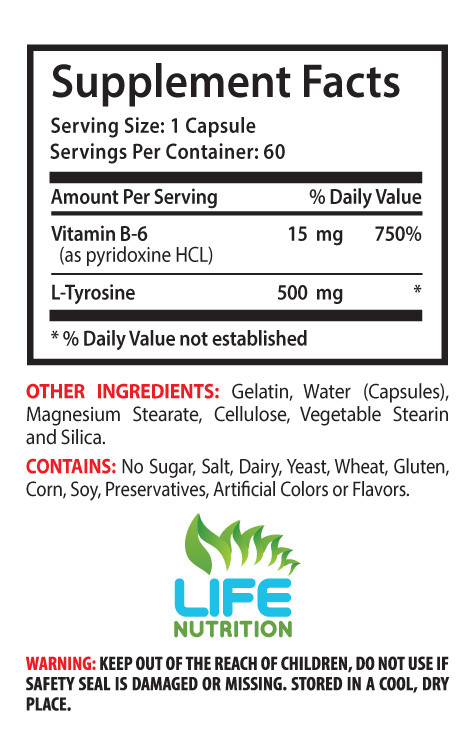 L-Tyrosine 515mg Most Important Amino Acids For Well Being ...